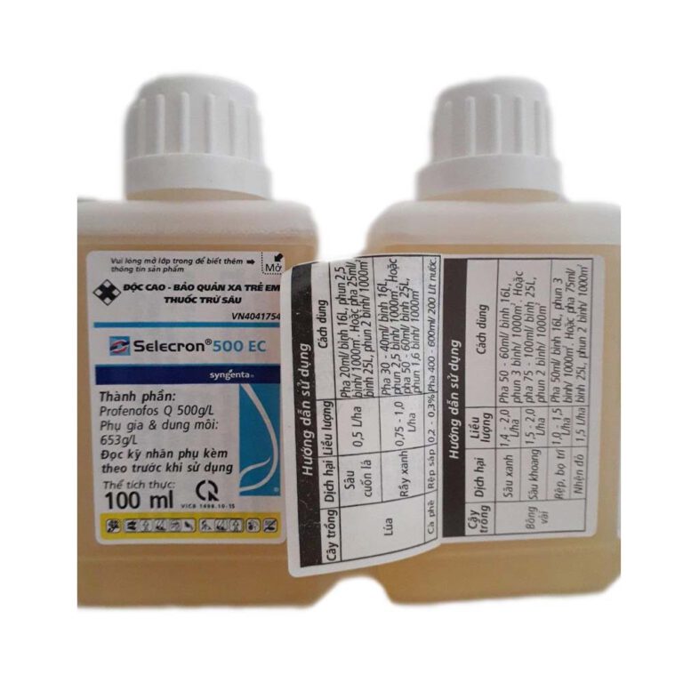 Thuốc trừ sâu selecron 500ec- Đặc trị sâu, rầy và một số côn trùng khác.